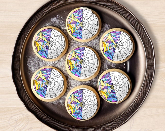 Wednesday Cookies Cookie Edible Image Cake Topper Spiderweb Cupcake ...