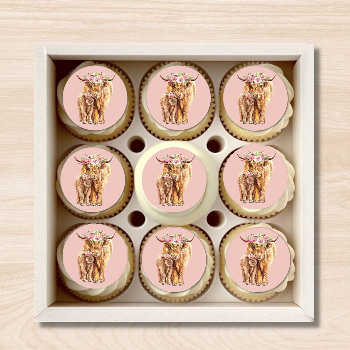 Highland Cow Edible Image | Cookie Edible Image | Fluffy Cow Print ...