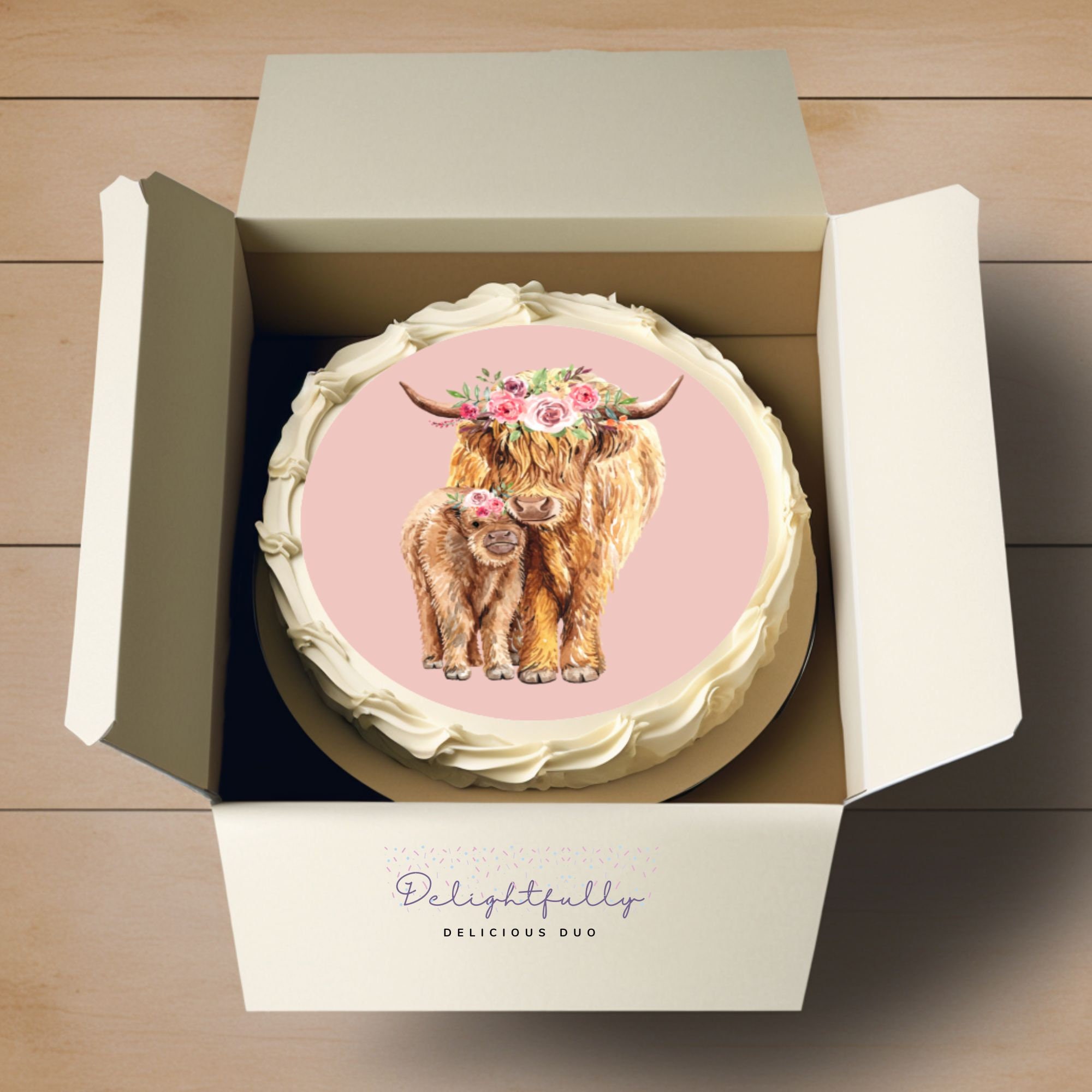 Highland Cow Edible Image | Cookie Edible Image | Fluffy Cow Print ...