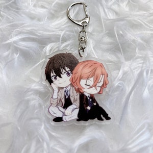 Japanese Chuuya Dazai Keychain Bsd - Etsy