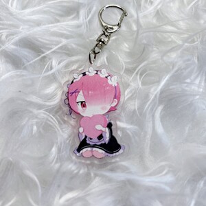 Re:zero Rem Keychain - Etsy