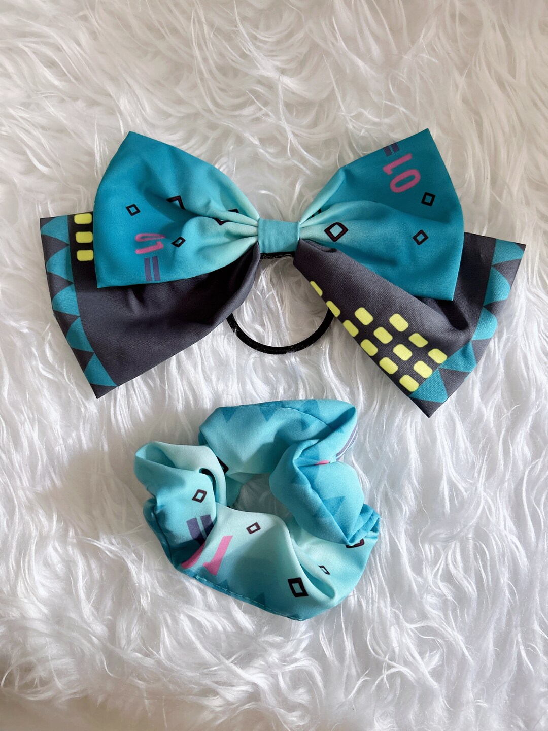 Hatsune Miku Hair Clips Scrunchies Hair Bow Bundle - Etsy