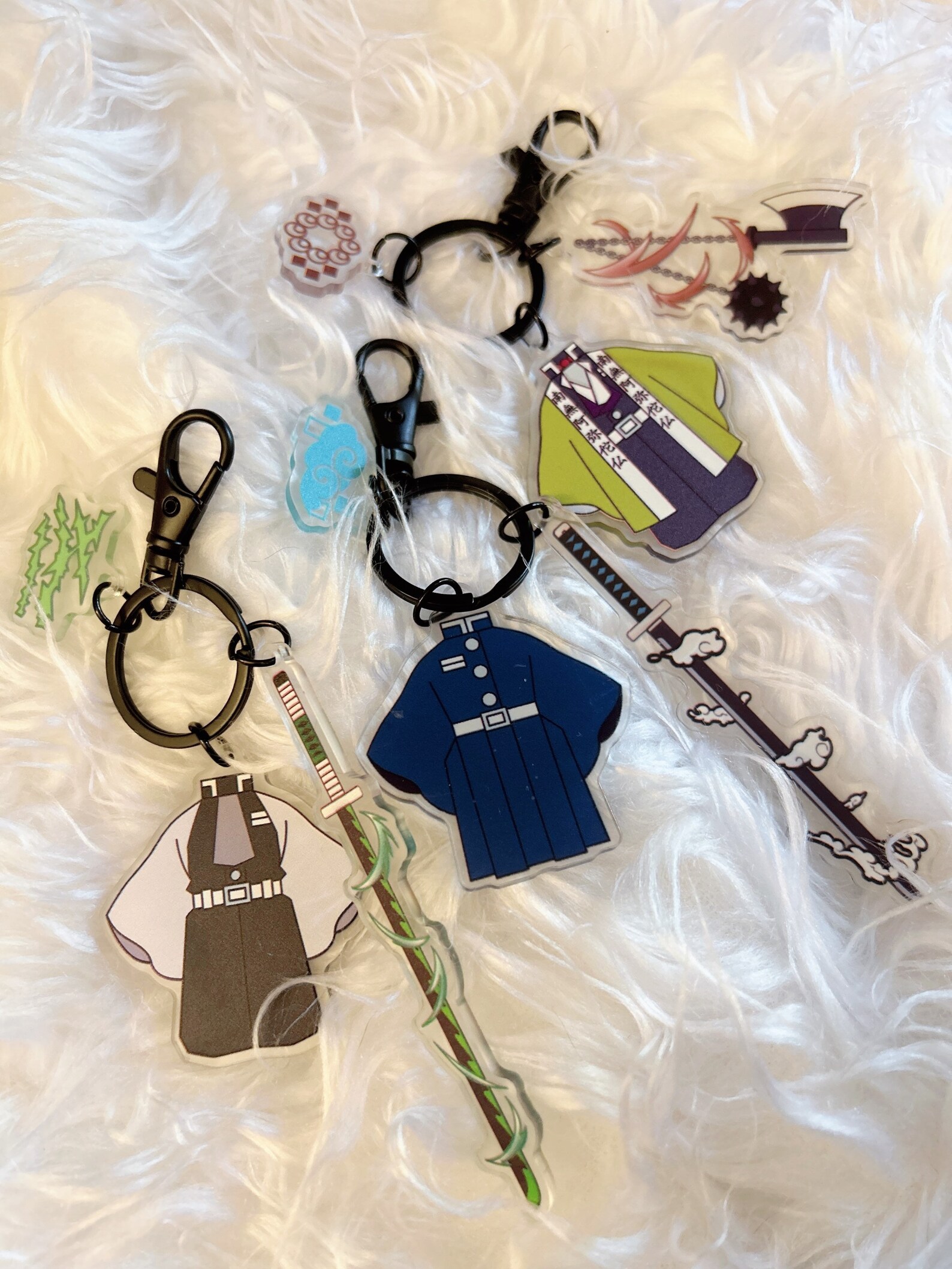 Japanese Anime Character Acrylic Keychain - Etsy