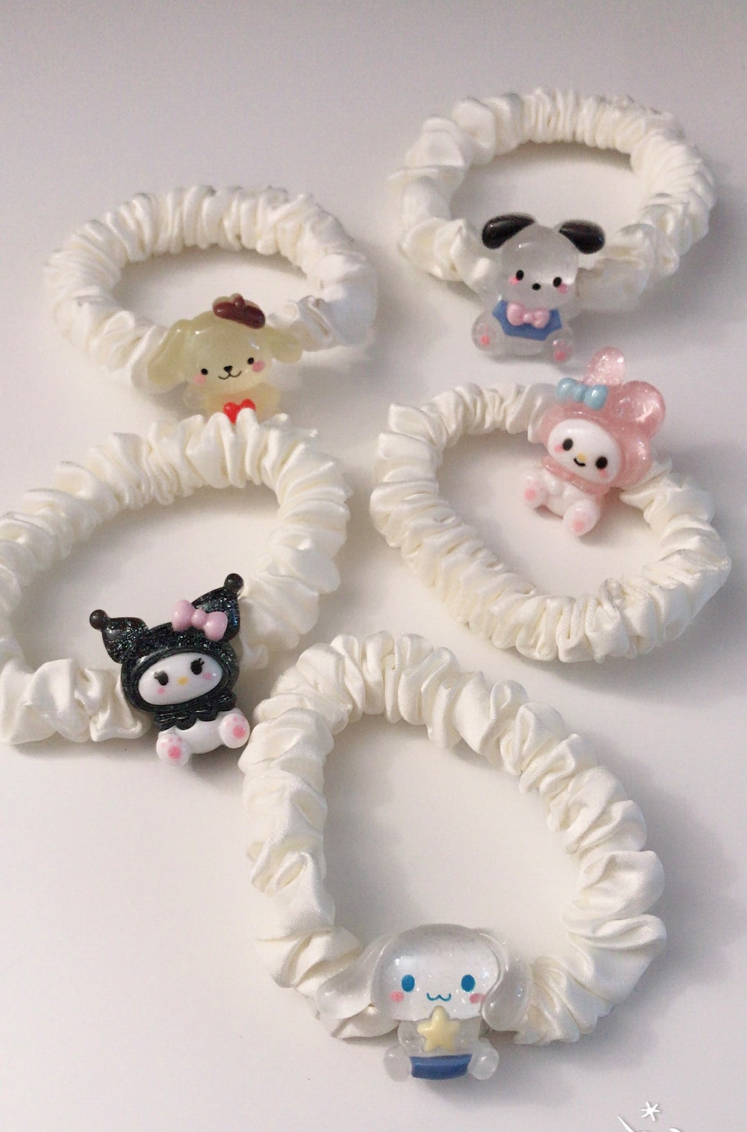 Sanrio Hair Tie Scrunchies Cinnamoroll Pompompurin Kuromi Melody ...