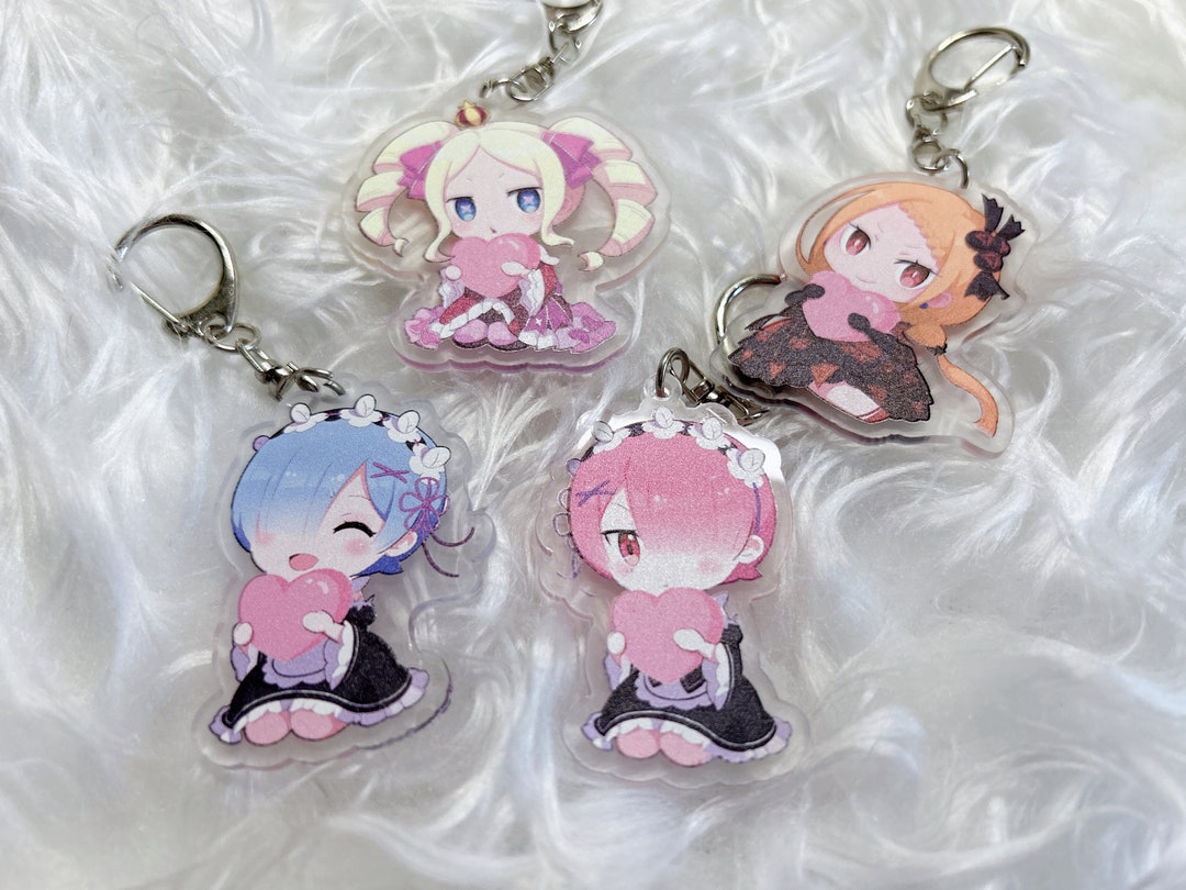 Re:zero Rem Keychain - Etsy