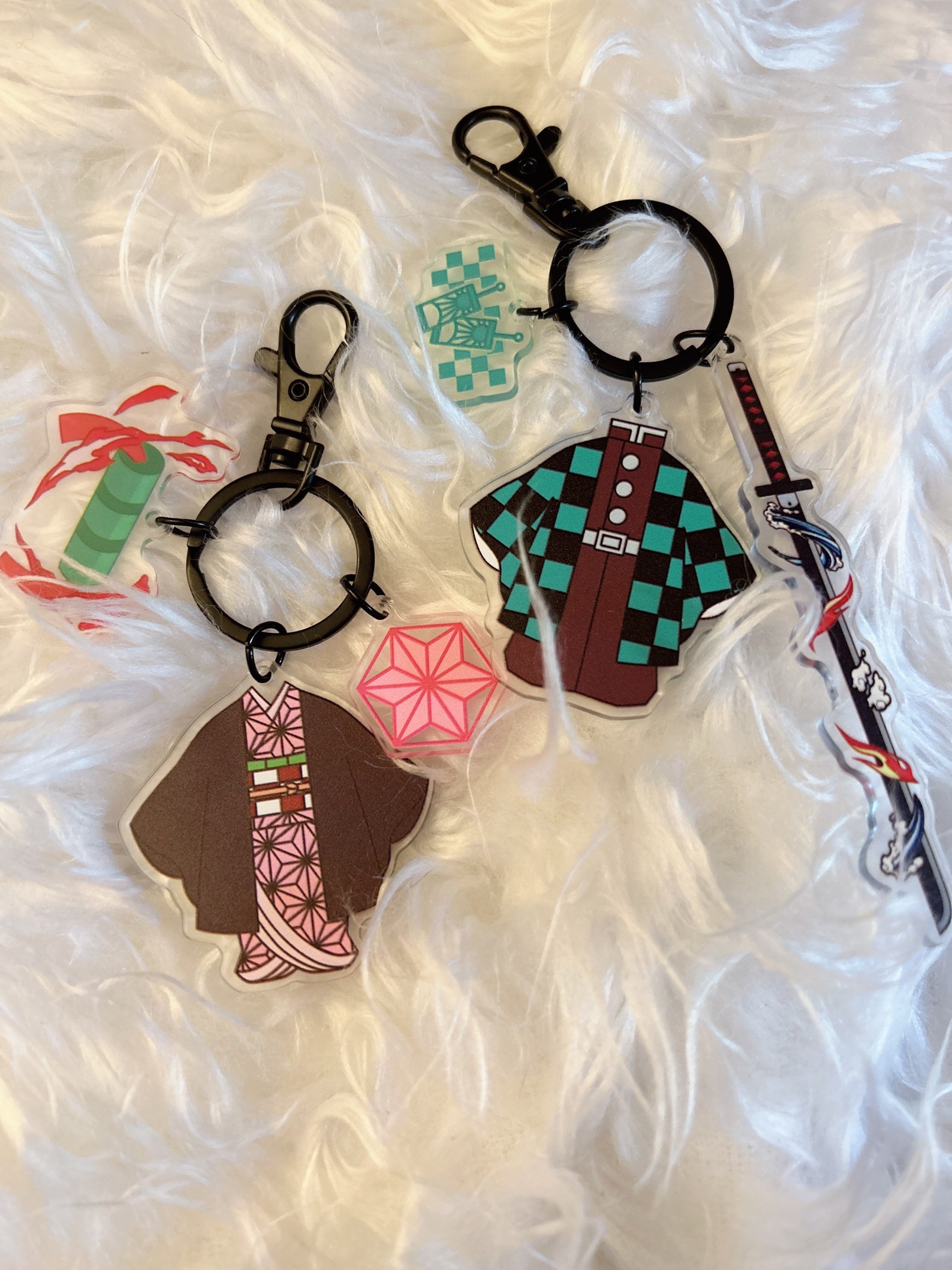 Japanese Anime Character Acrylic Keychain - Etsy