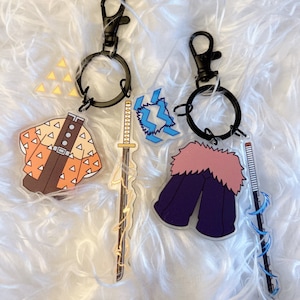 Japanese Anime Character Acrylic Keychain - Etsy