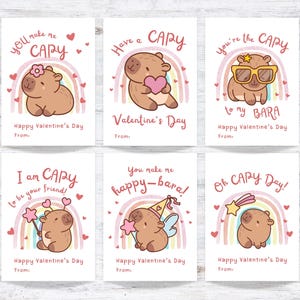 Capybara Classmate Valentines, Valentine Exchange Class Valentines ...