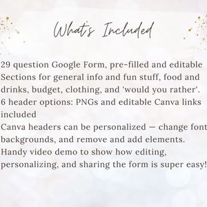 Bachelorette Questionnaire, Bachelorette Survey, Editable Google Form ...
