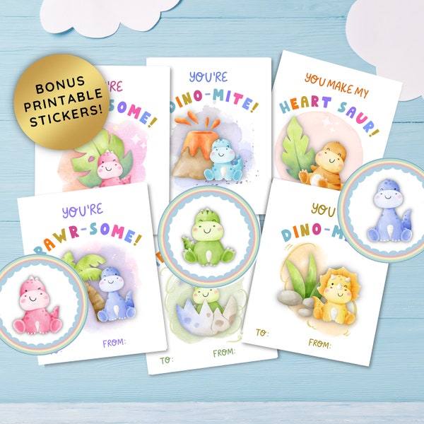 Dinosaur Valentine - Etsy