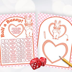Roll A Bunny Dice Drawing Game, Easter Game Printable Family Activity ...