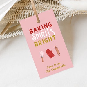 Editable Baked Goods Gift Tag, Printable Christmas Gift Tag, Baking ...