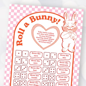 Roll A Bunny Dice Drawing Game, Easter Game Printable Family Activity ...