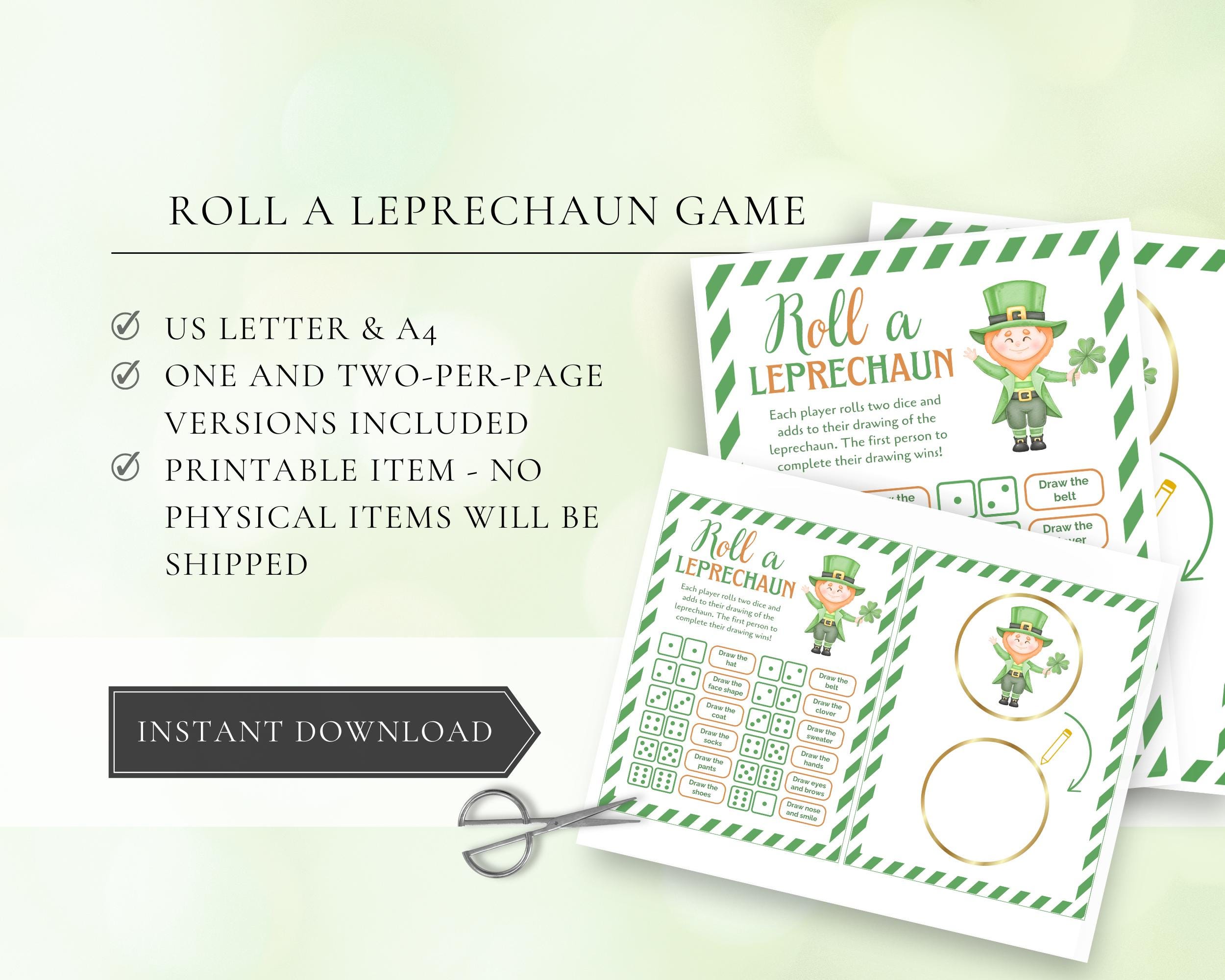 Roll a Leprechaun Dice Drawing Game, St Patrick’s Day Games, Activity ...
