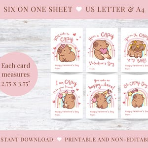 Capybara Classmate Valentines, Valentine Exchange Class Valentines ...