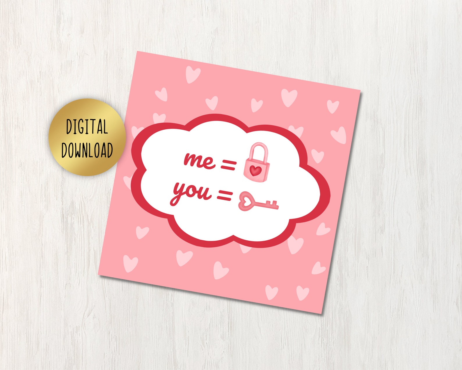Printable Cookie Tag Valentine Gift Tag Printable Valentine Tag Cookie ...