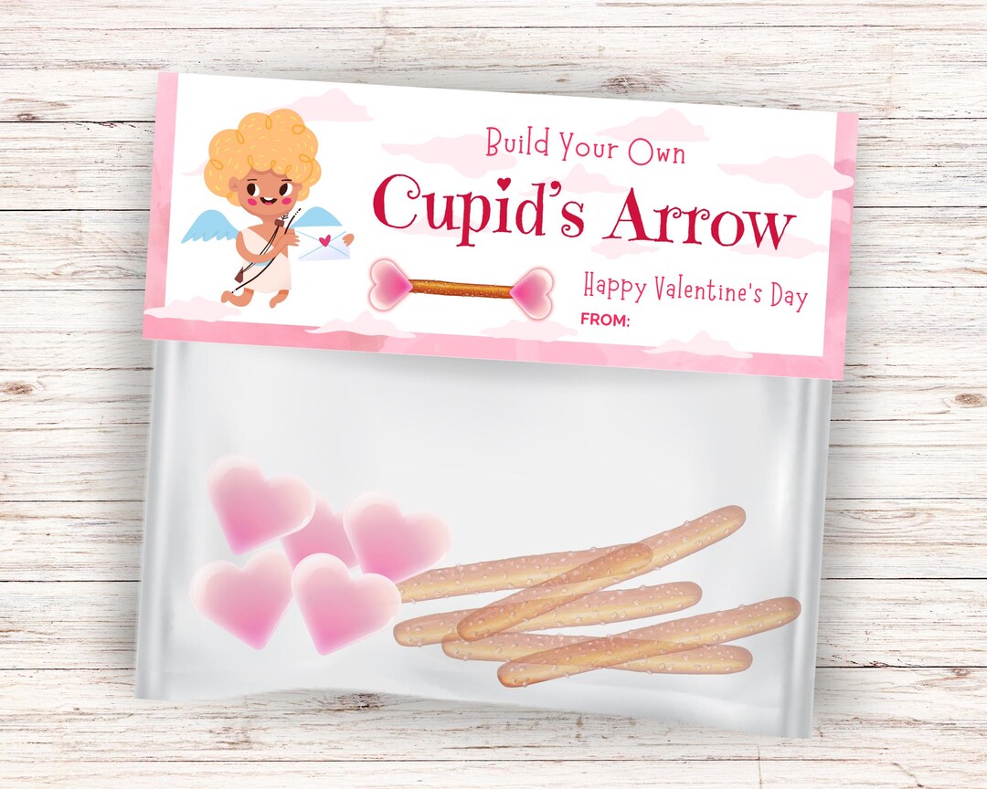 Valentines Build Your Own Cupid Treat Bag Toppers, Classmate Valentine ...