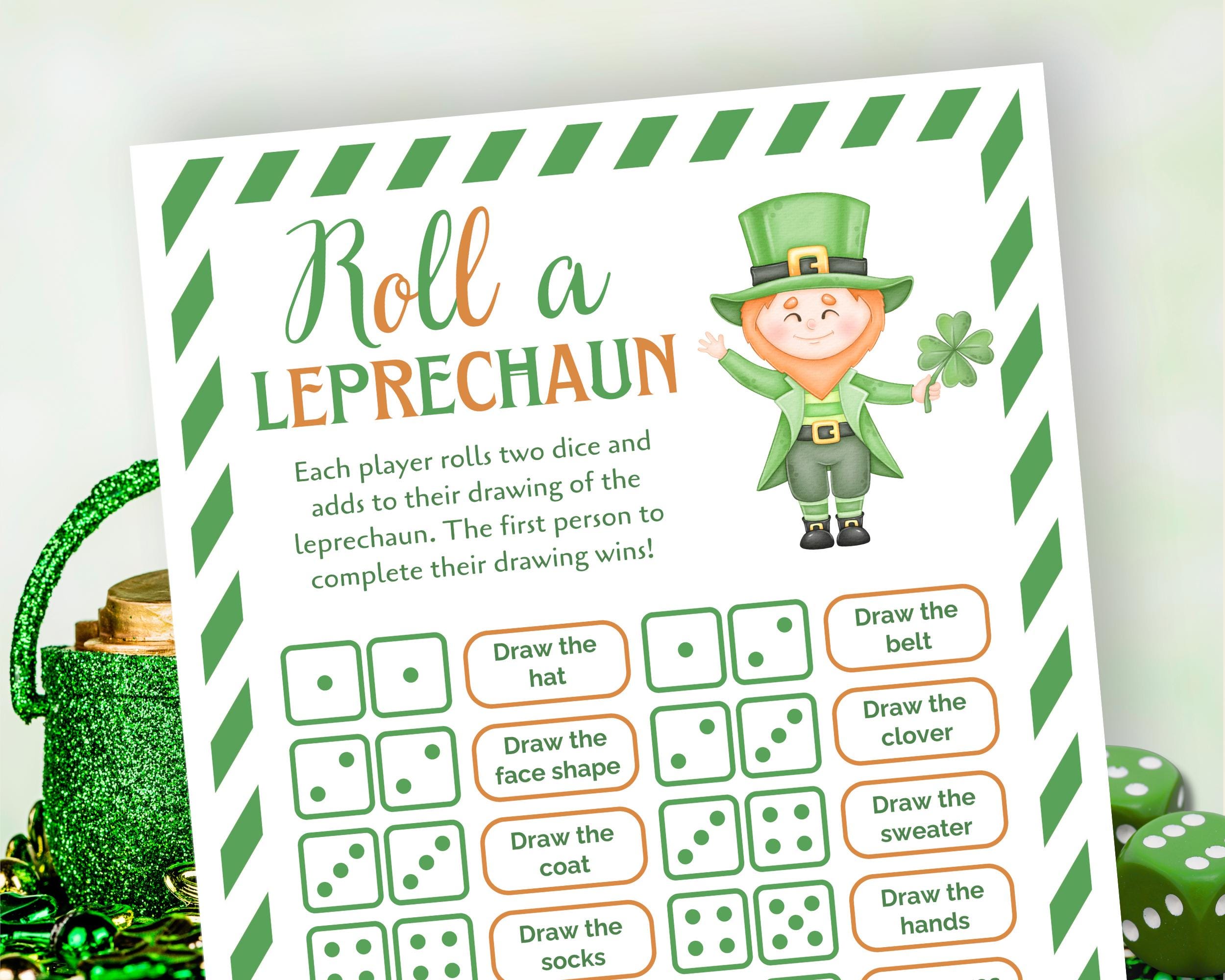 Roll a Leprechaun Dice Drawing Game, St Patrick’s Day Games, Activity ...