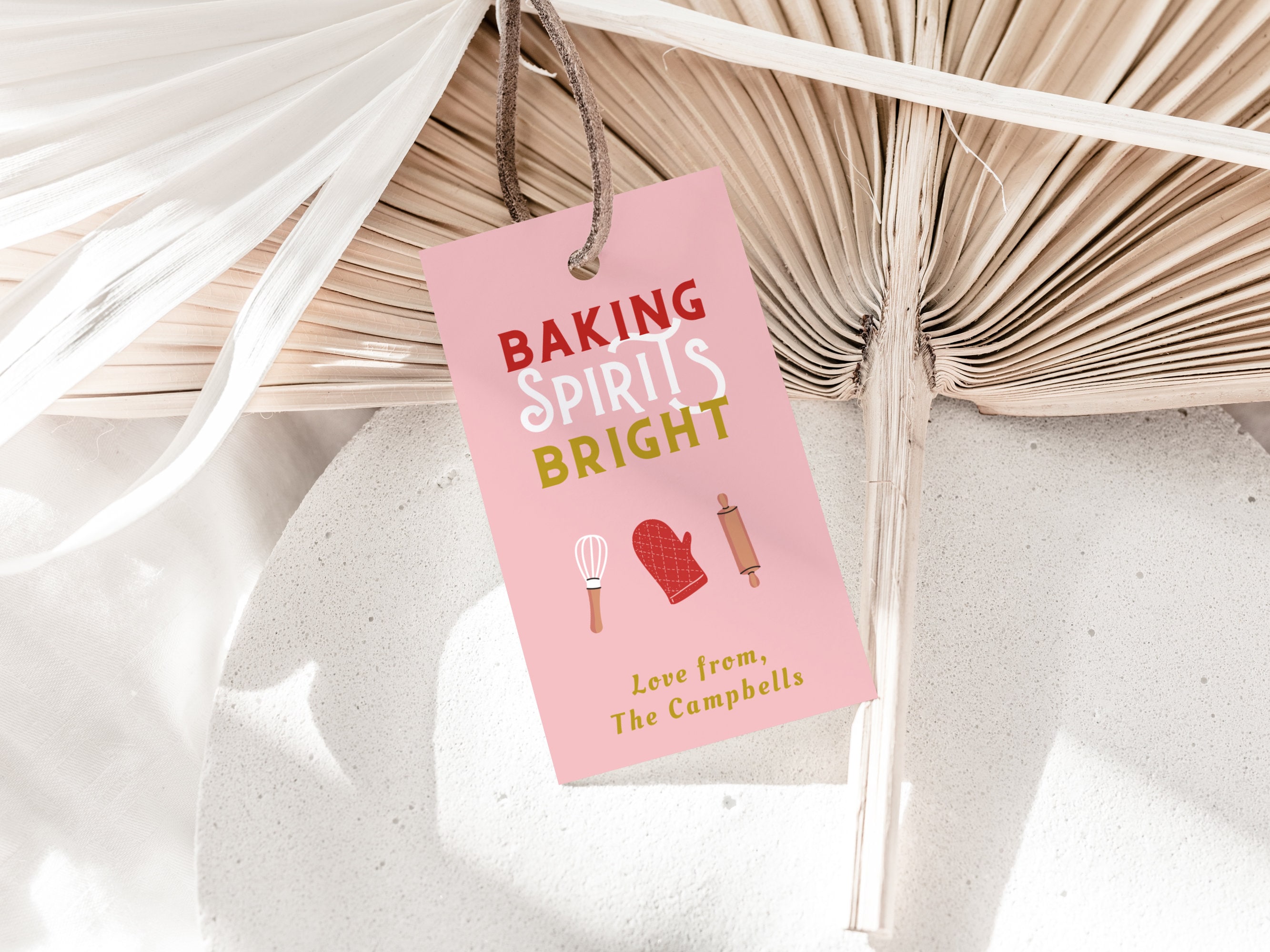 Editable Baked Goods Gift Tag, Printable Christmas Gift Tag, Baking ...