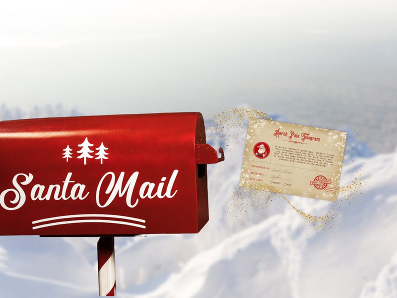 Editable Letter From Santa Printable Telegram Santa Letter - Etsy