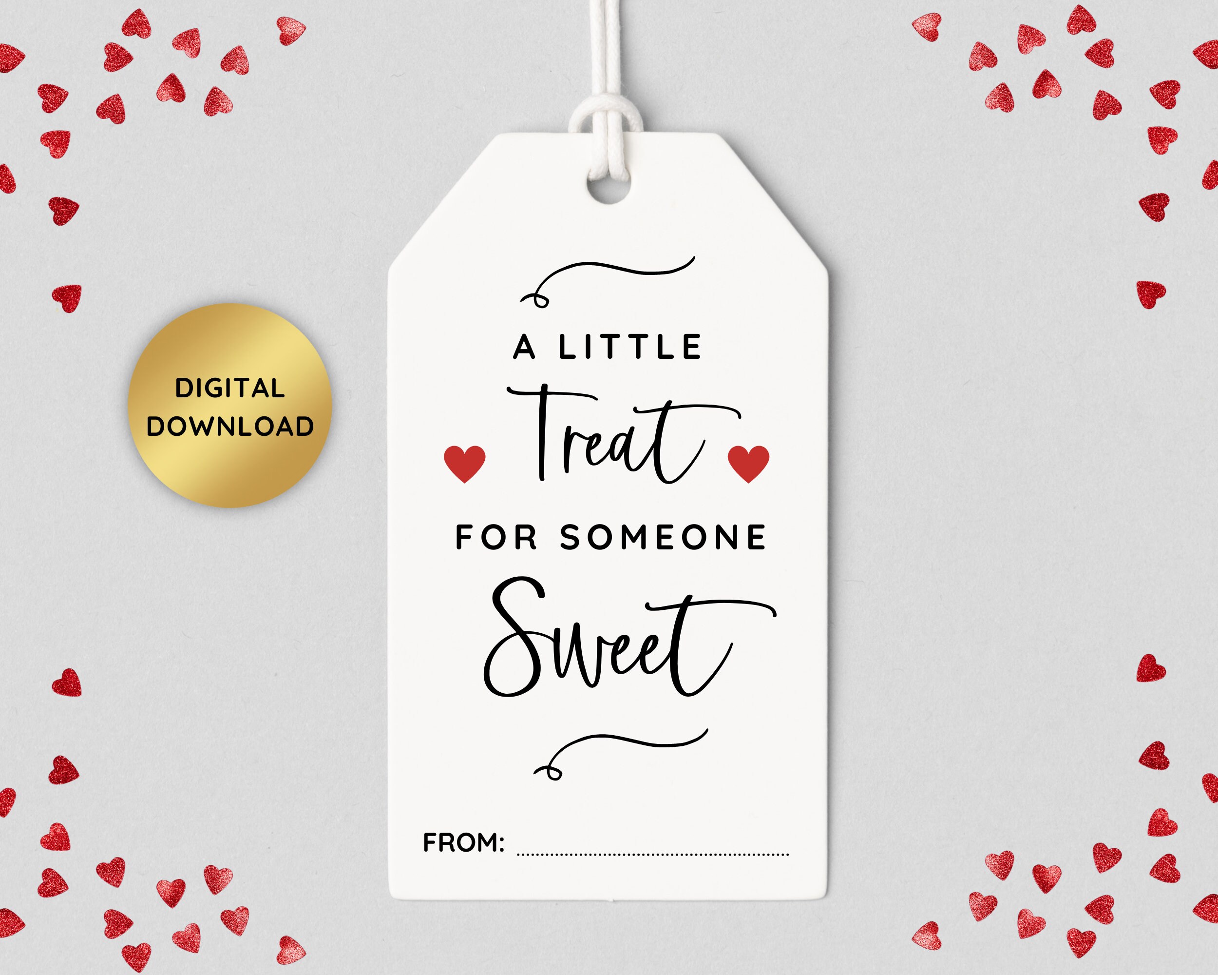 Valentines Day Gift Tags, Gift Tags for Valentine's Day, Instant ...