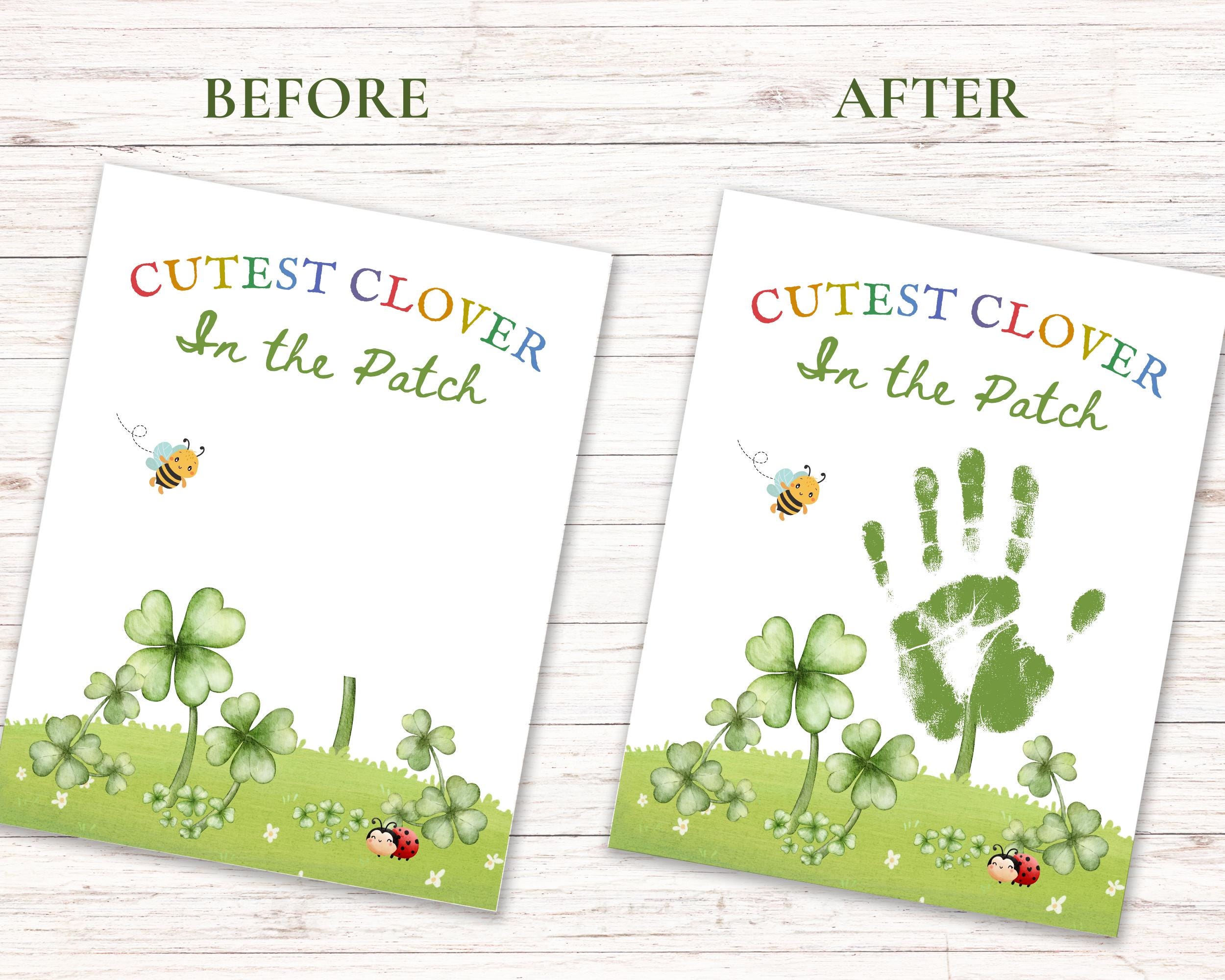 St Patrick’s Day Handprint Art, Cutest Clover in the Patch, St Patrick ...