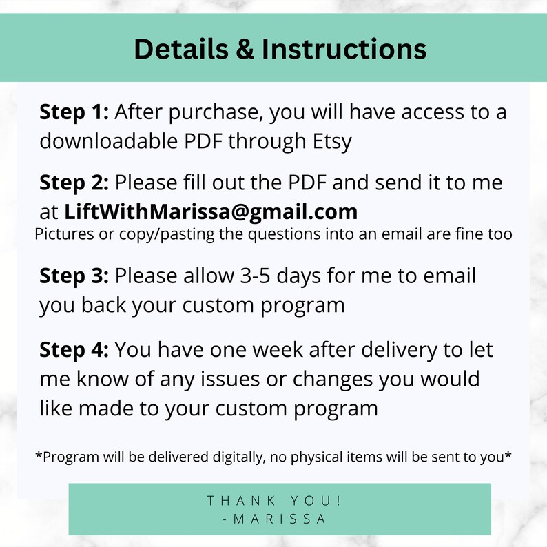 4 Week Personalized Custom Workout Program, Custom Fitness Plan ...