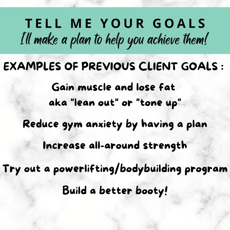 4 Week Personalized Custom Workout Program, Custom Fitness Plan ...