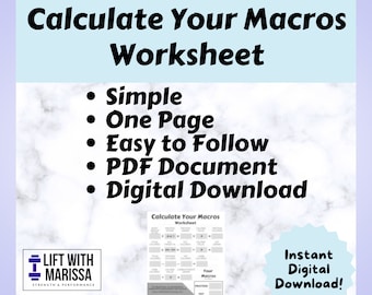 Simple Daily Planner Digital Download Worksheet, Printable Digital Health and Fitness Downloads ...