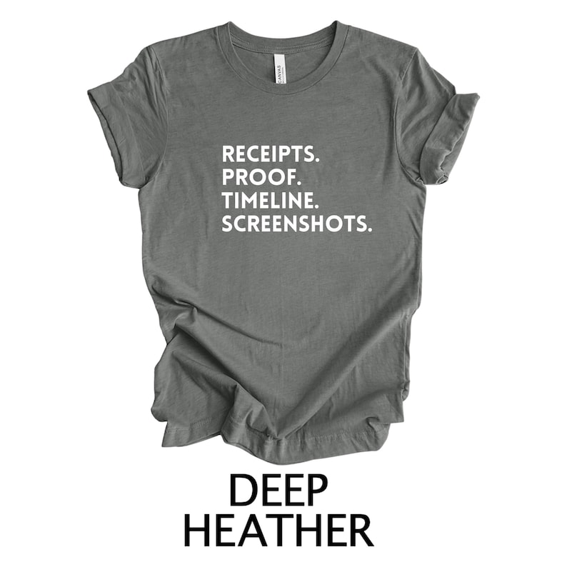 RHOSLC Salt Lake City Receipts Proof Timeline Screenshots Shirt Heather ...