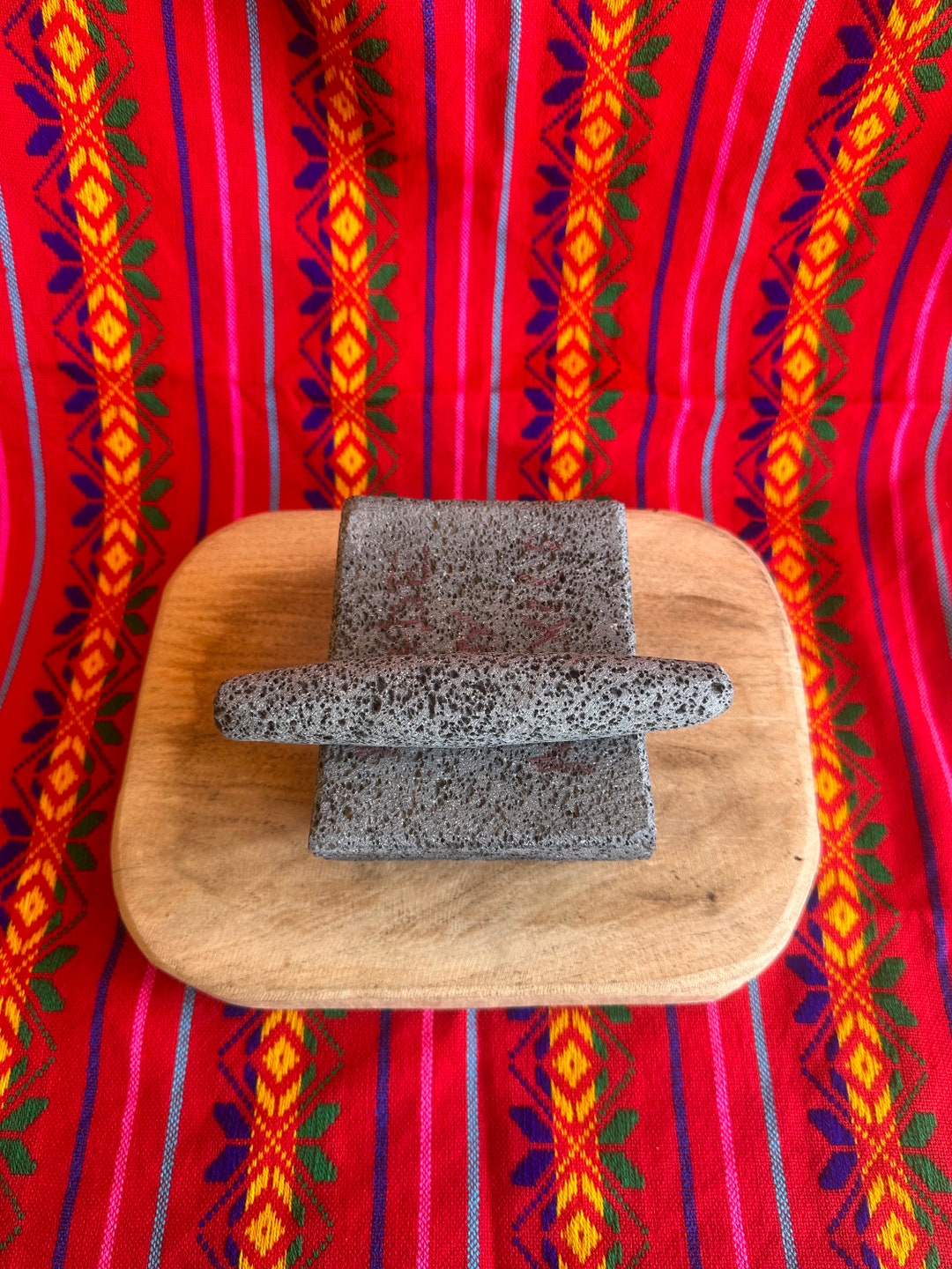 5 Inch Mexican Volcanic Stone Metate; Metate De 5 Pulgadas Mexicano - Etsy