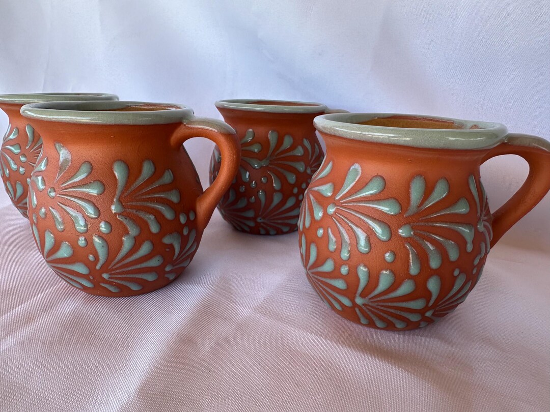 Blue Cielito Lindo Inspired Mugs, Tazas De Engobe - Etsy