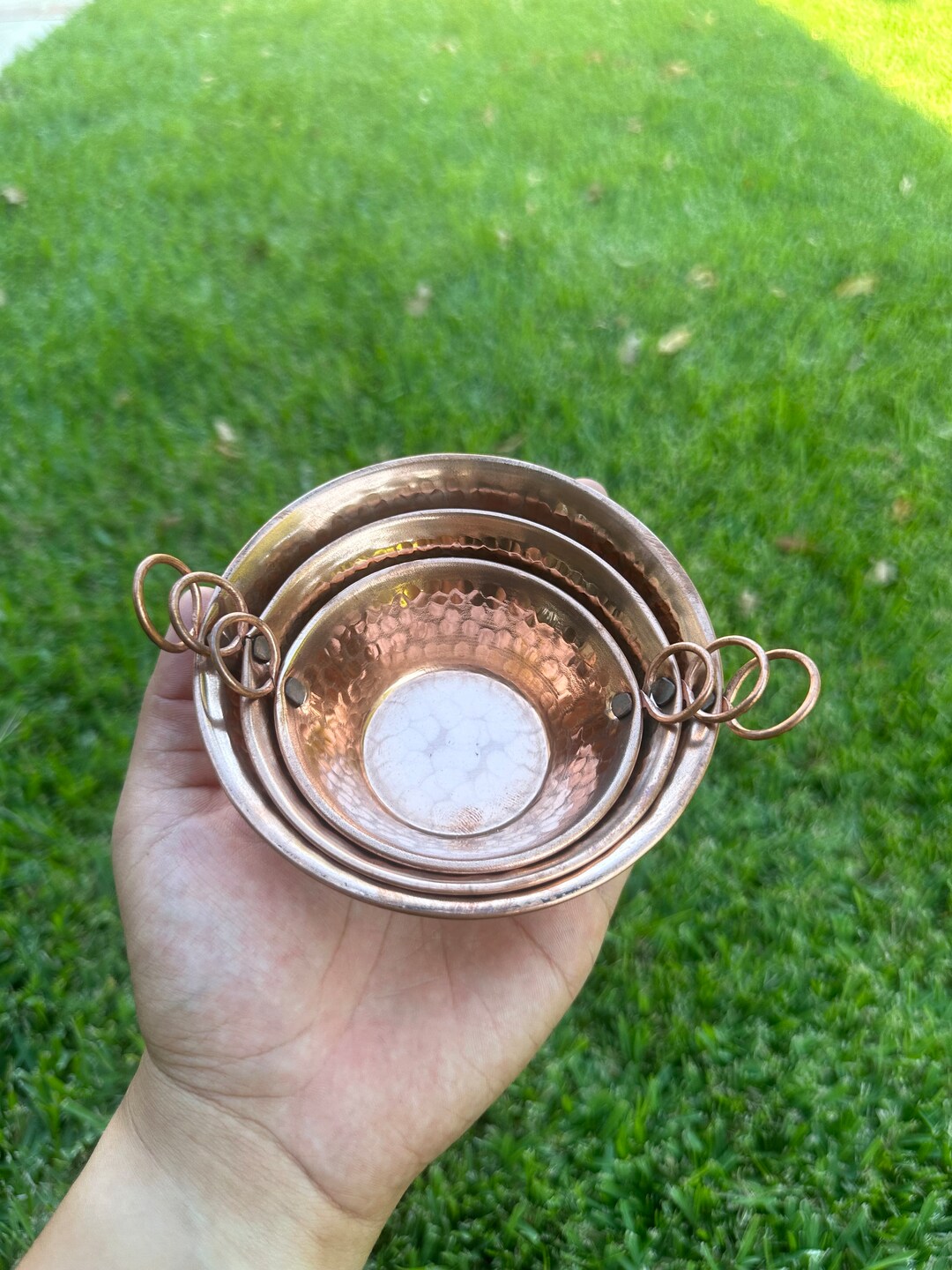 Mini 3pc Set of Handmade Hammered Copper Dishes Made in Michoacan ...