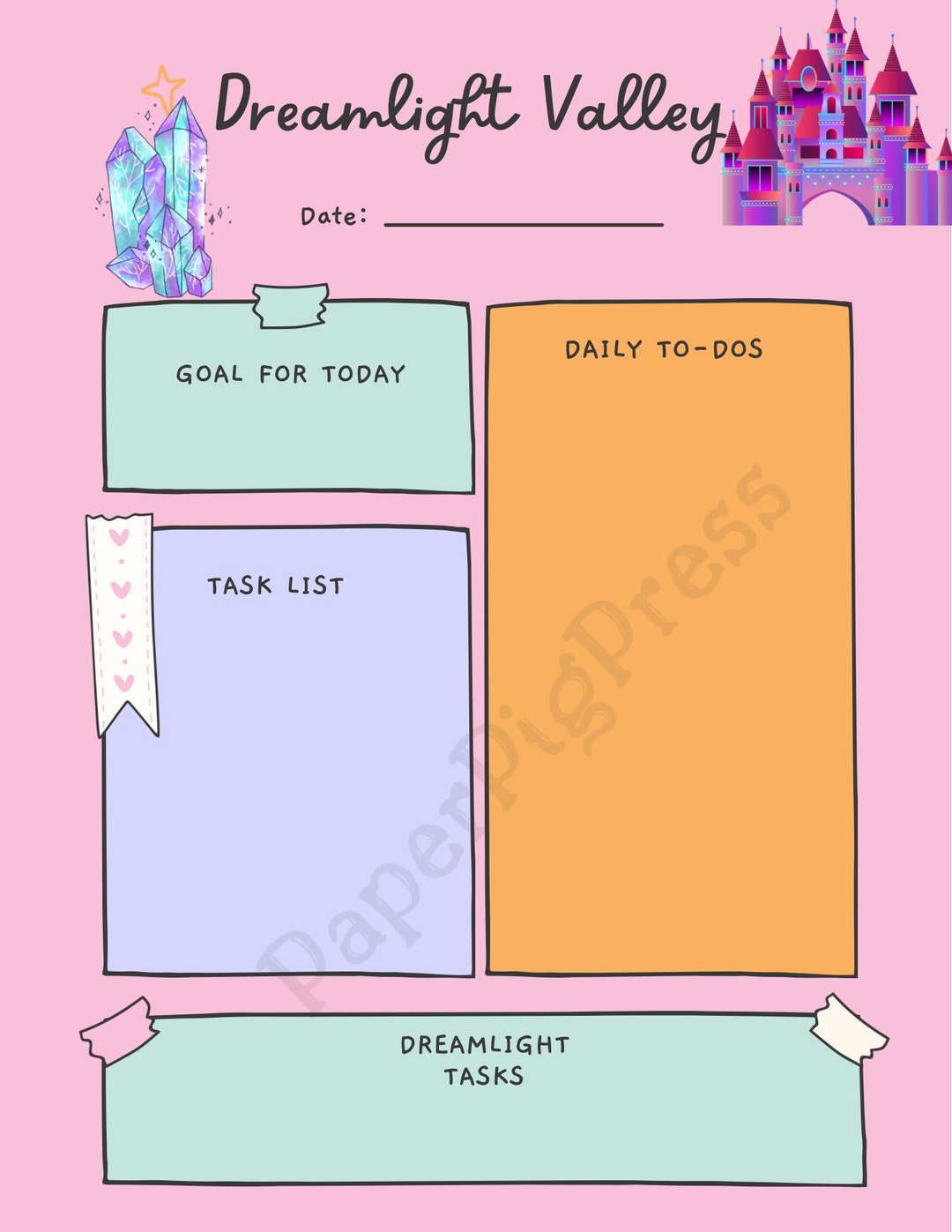 Dreamlight Valley Planner Dreamlight Valley Tracker Video - Etsy