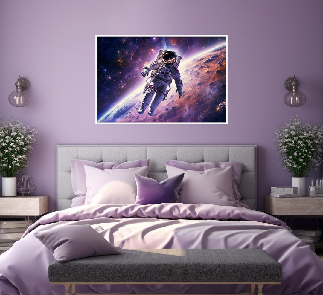 Space Poster Astronaut Wall Art Aesthetic Poster AI Generated Art ...