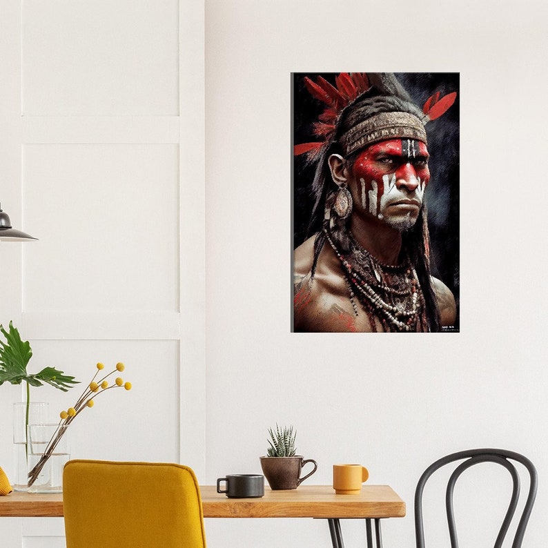 Puerto Rico Wall Art Taino Warrior Painting Latino Art Large Painting ...