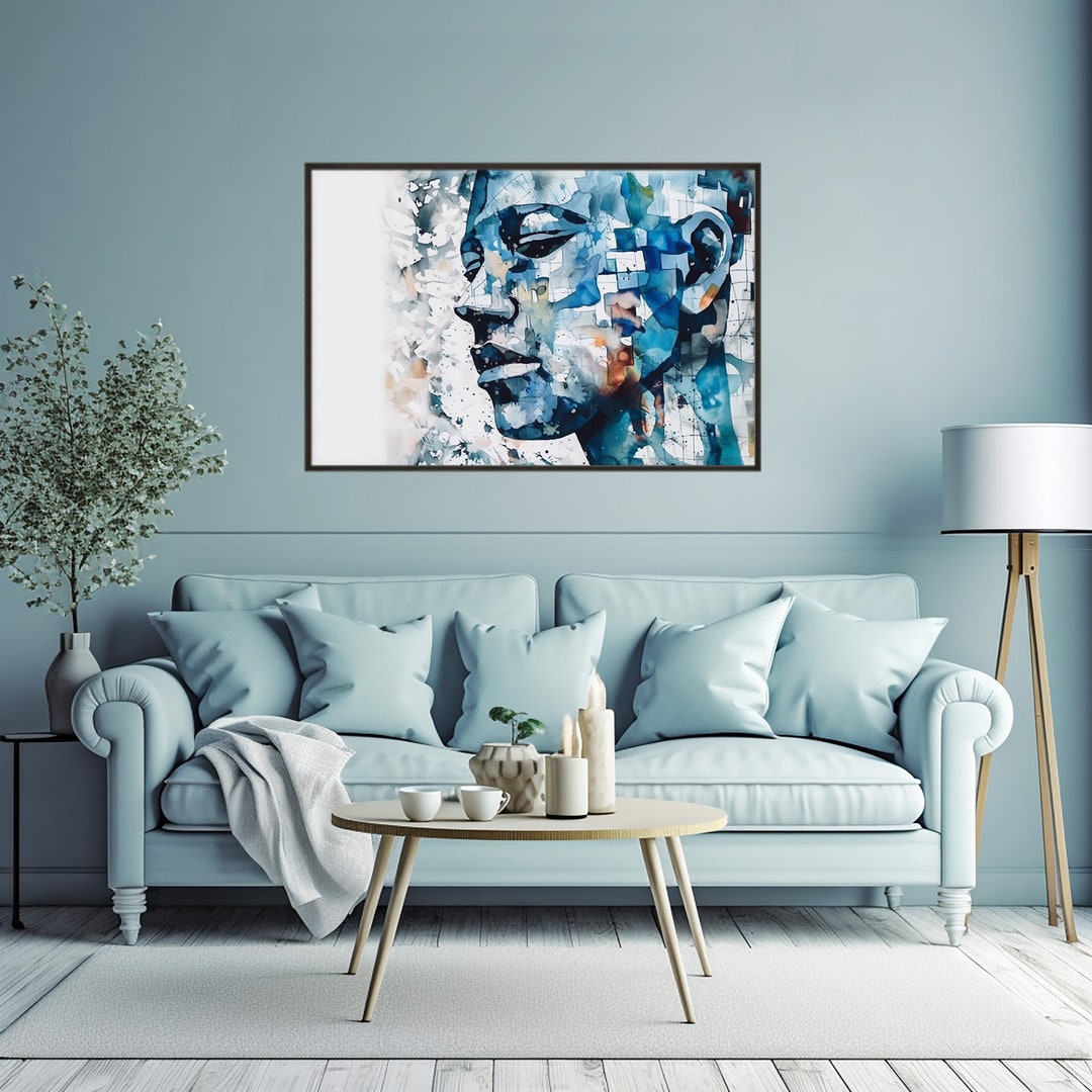 Aesthetic Poster Abstract Face AI Generated Art Abstract Painting Funky ...