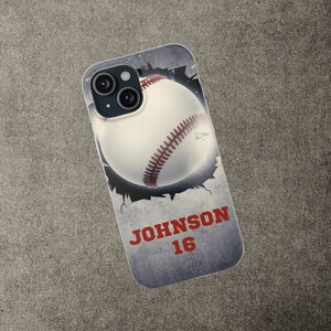 Personalized Name and Number Baseball Phone Case, Baseball Player Gifts ...