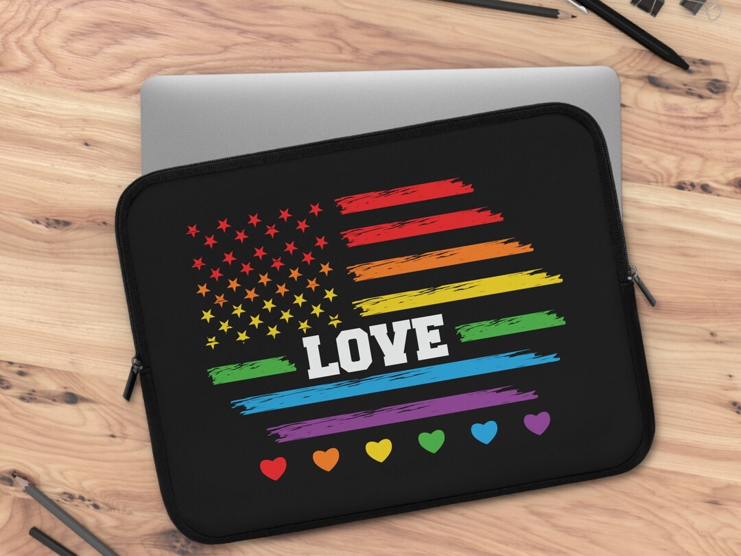 Love is Love LGBT Pride Rainbow Flag Laptop Sleeve Tablet Case Cover ...