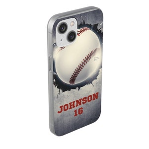 Personalized Name and Number Baseball Phone Case, Baseball Player Gifts ...