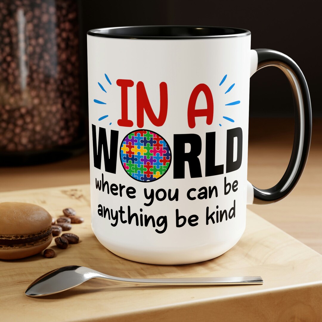 Autism Awareness Coffee Mug, Autism Support Puzzle Piece Mug, Gift 4 ...