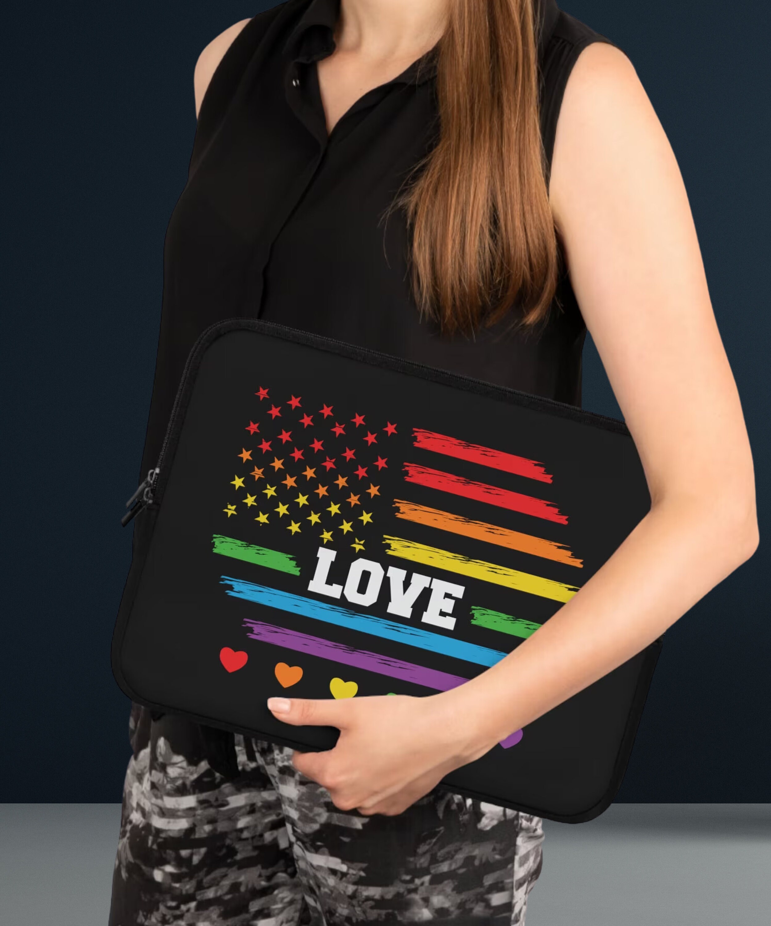 Love is Love LGBT Pride Rainbow Flag Laptop Sleeve Tablet Case Cover ...