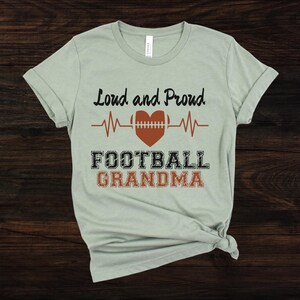 Custom Football Grandma Shirt With Name and Number, Game Day T-shirt ...