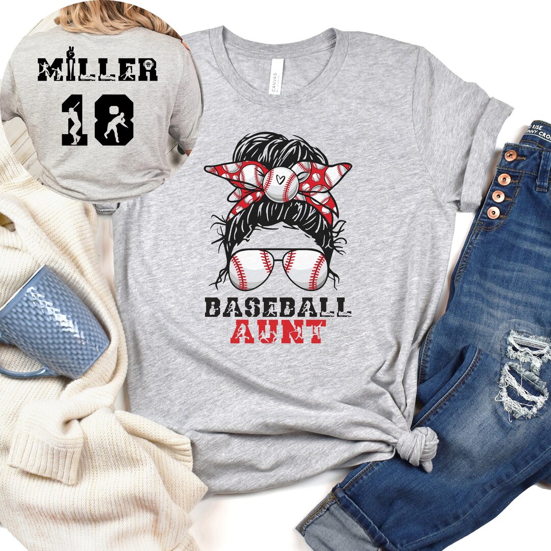 Personalized Aunt Baseball Shirt, Custom Aunt Baseball Tee, Baseball ...