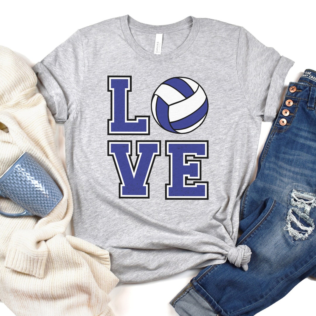 Love Volleyball T-shirt, Volleyball Sport Shirt, Volleyball Team Shirts ...