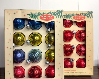 Twelve Vintage Christmas Ornaments / Shiny Brite Christmas Tree ...