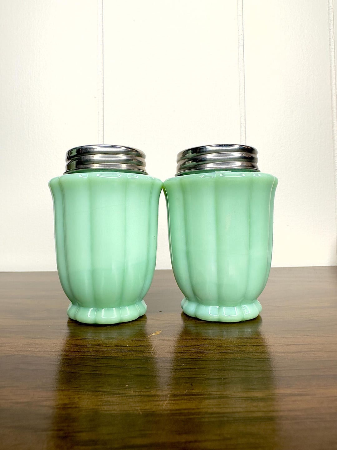 Retro Reproduction Jadeite Salt and Pepper Shakers - Etsy
