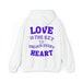 Purple Heart and Love Graphics - Unisex Heavy Blend™ Hooded Sweatshirt ...
