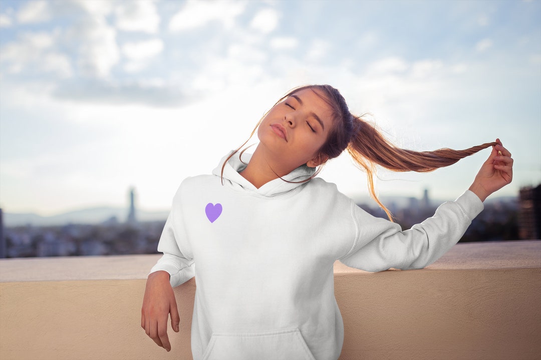 Purple Heart and Love Graphics - Unisex Heavy Blend™ Hooded Sweatshirt ...