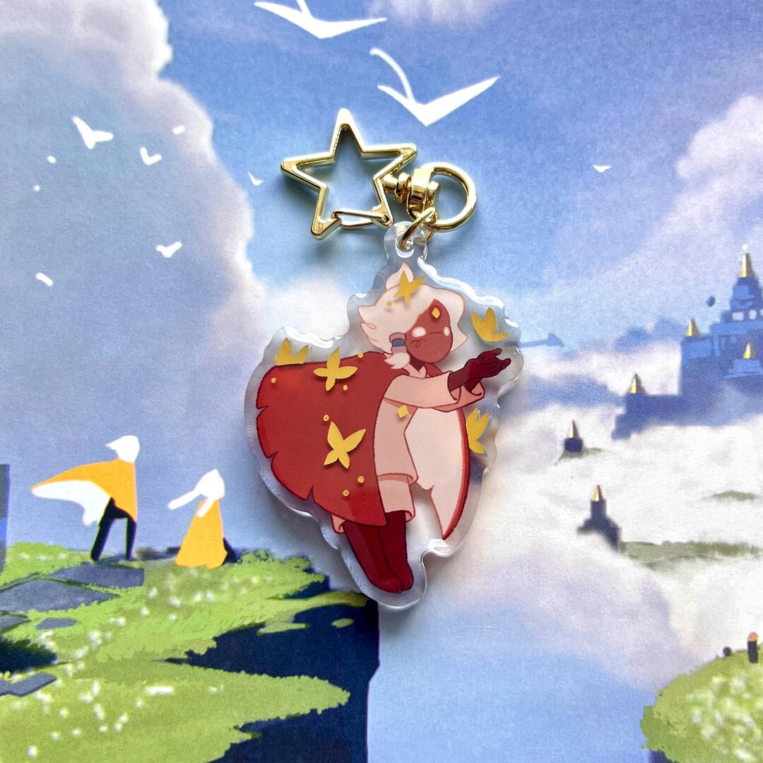 Sky Children of the Light Sky:cotl Moth Keychain With Gold Foil - Etsy